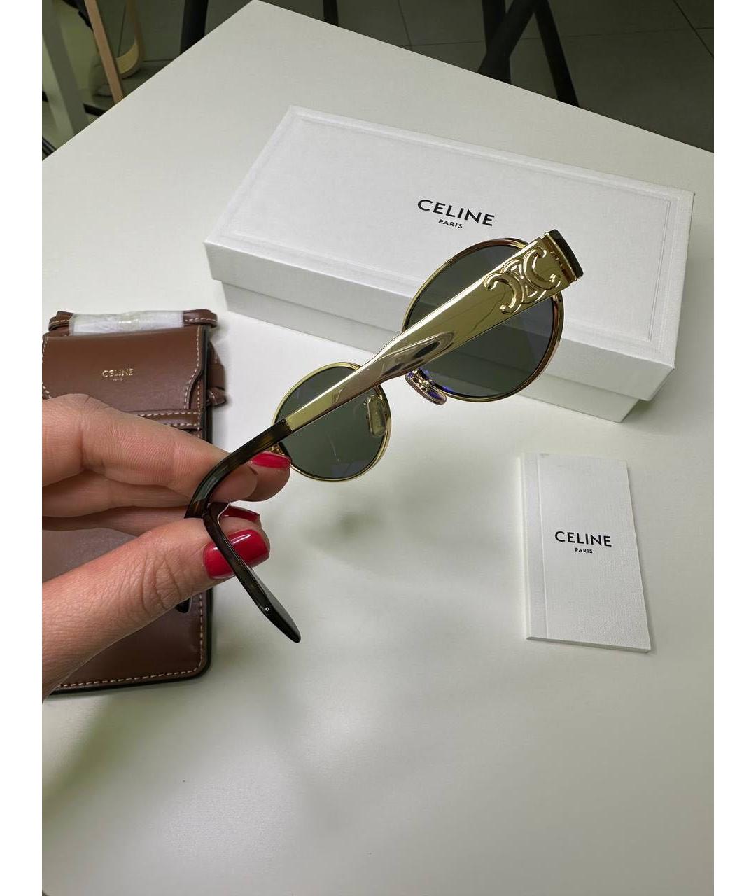 CELINE Черные металлические солнцезащитные очки для женщин – купить в ...