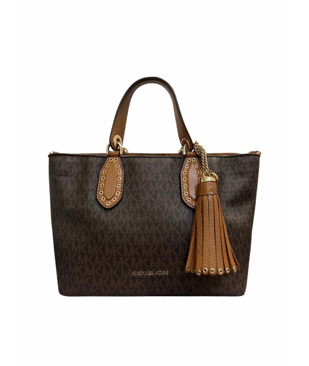 MICHAEL KORS Коричневая сумка с короткими ручками из искусственной кожи ...