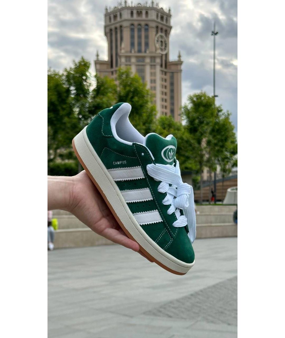 ADIDAS Зеленые нубуковые кеды Campus для женщин – купить в интернет ...
