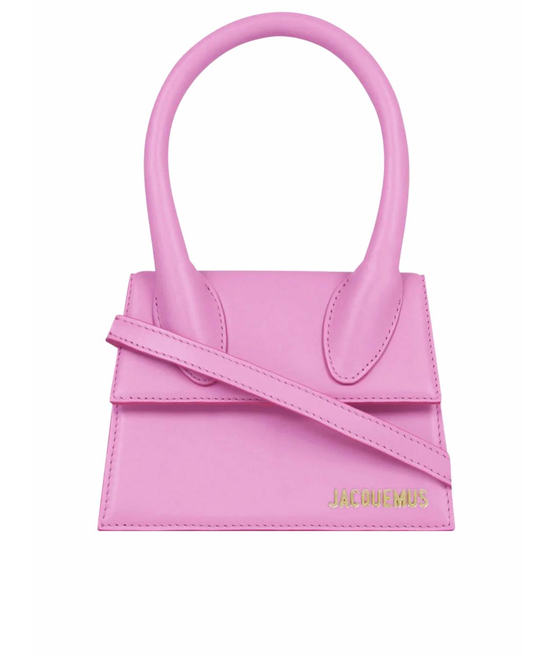 JACQUEMUS Розовая кожаная сумка через плечо Le Chiquito для женщин ...