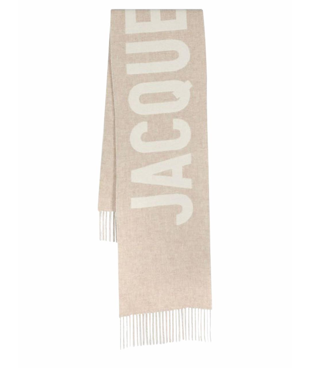 JACQUEMUS Бежевый шерстяной шарф для женщин – купить в интернет ...