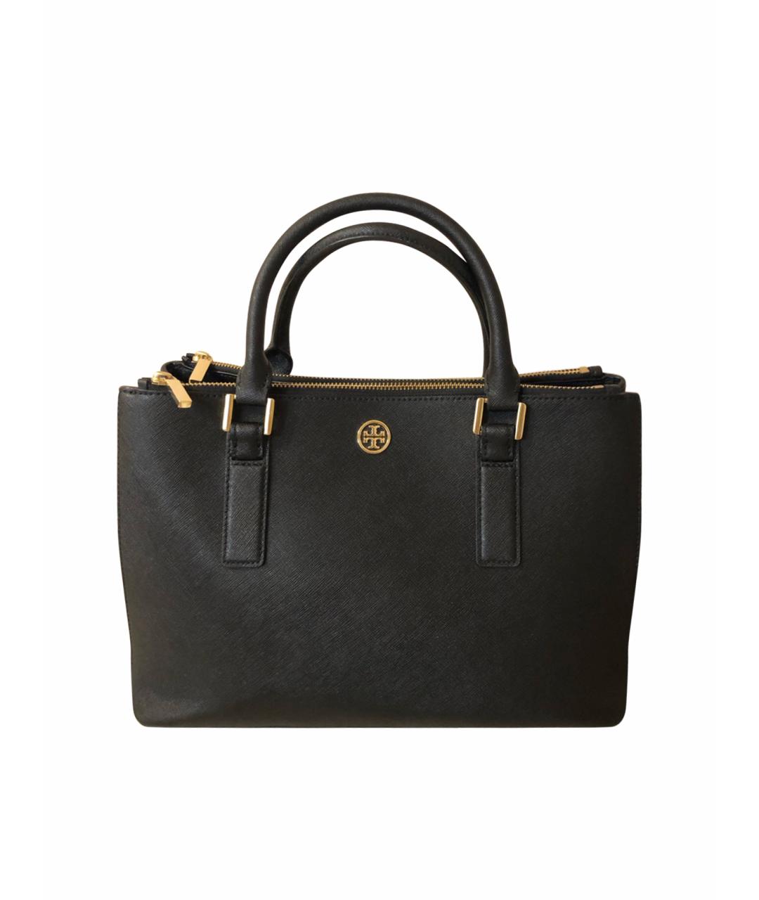 TORY BURCH Черная кожаная сумка тоут для женщин – купить в интернет ...