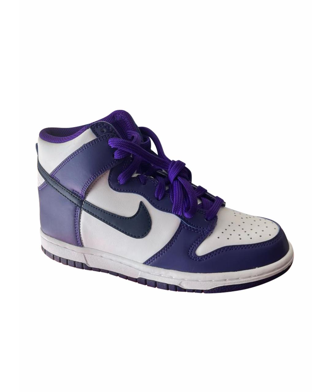 NIKE Фиолетовые кроссовки из искусственной кожи Dunk для женщин ...