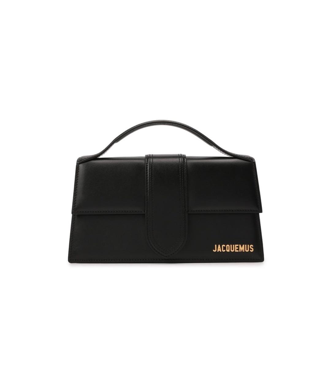 JACQUEMUS Черная кожаная сумка через плечо Le Bambino для женщин ...