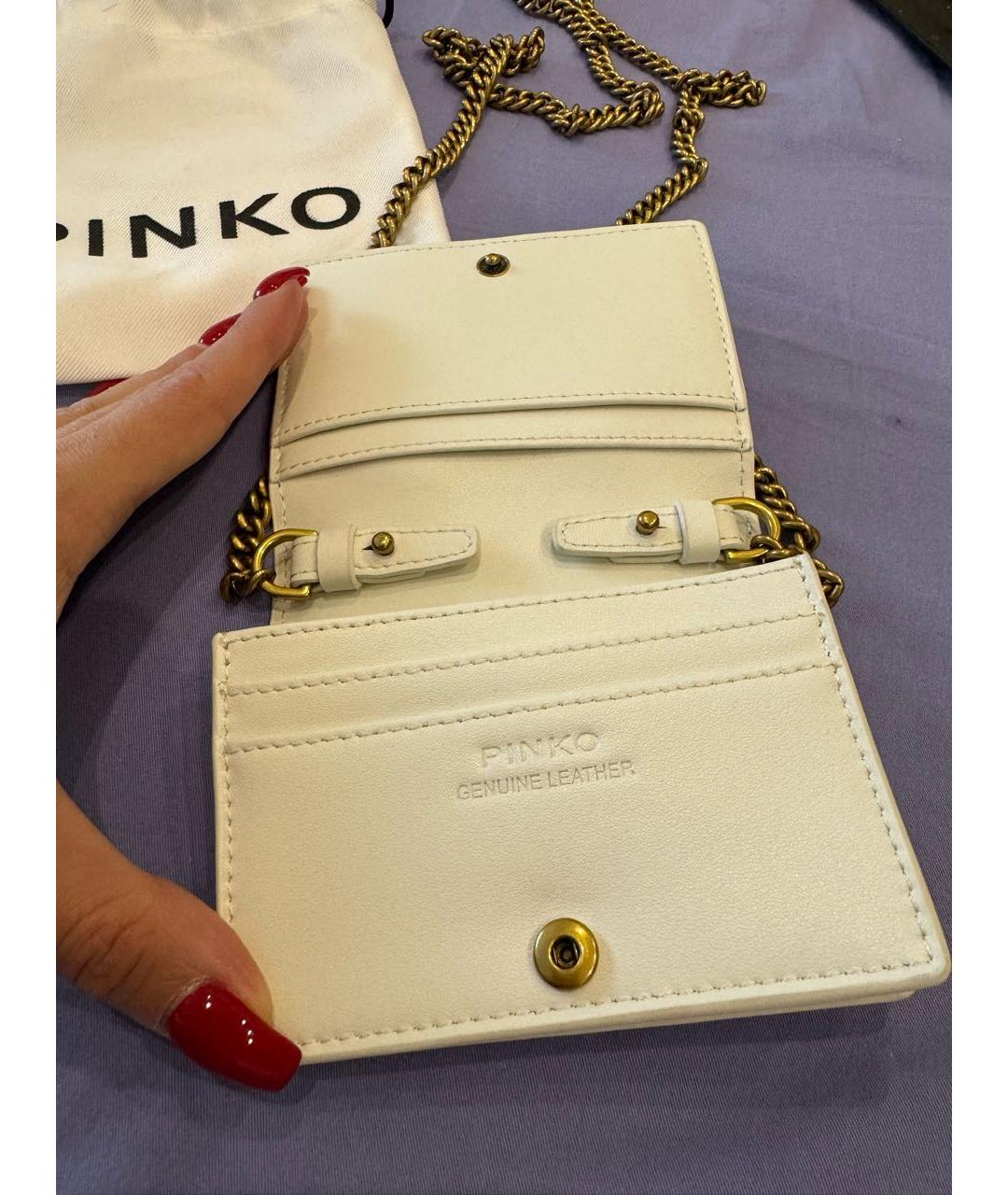 PINKO Белая кожаная сумка через плечо для женщин – купить в интернет ...
