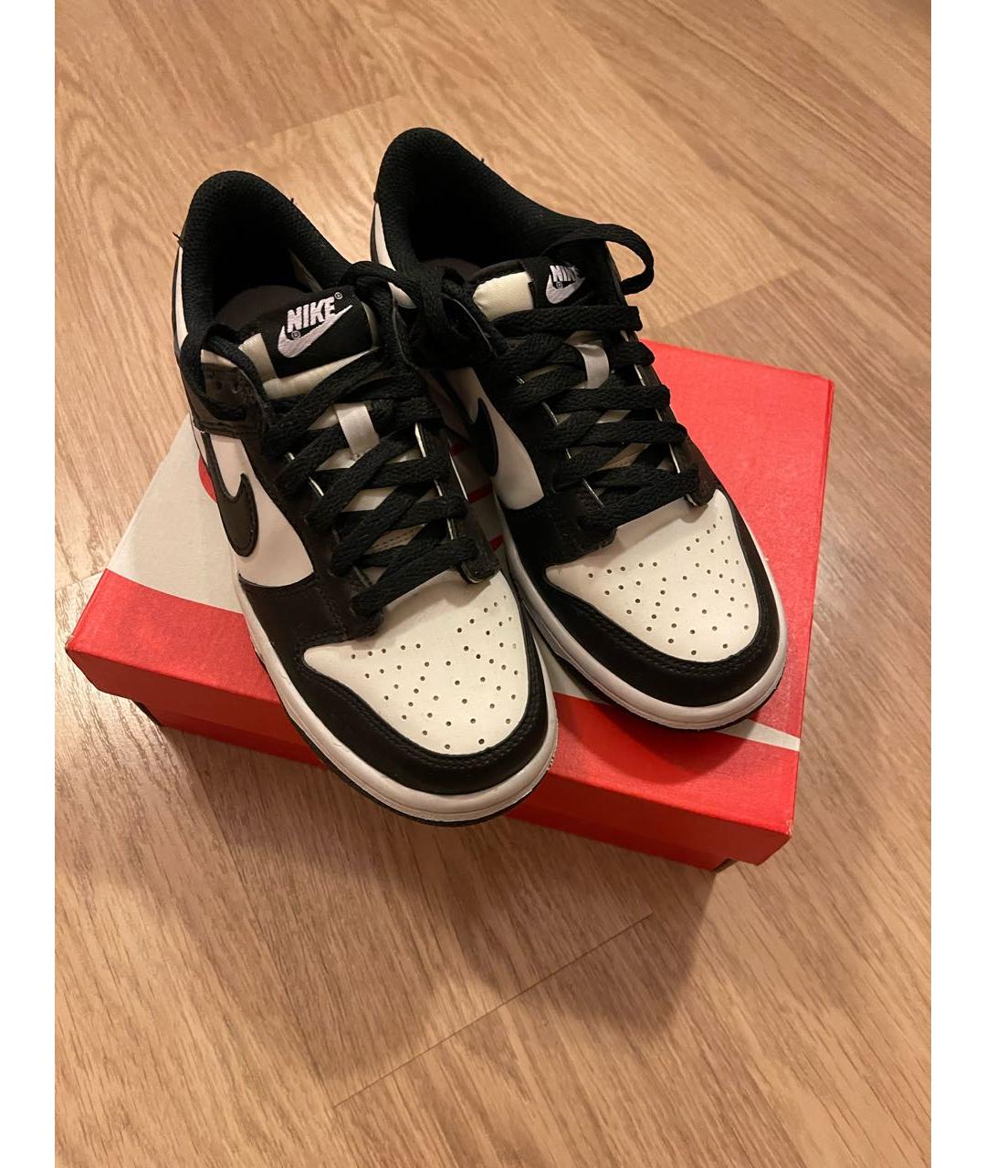 NIKE Черные кожаные кеды Dunk для женщин – купить в интернет магазине с ...