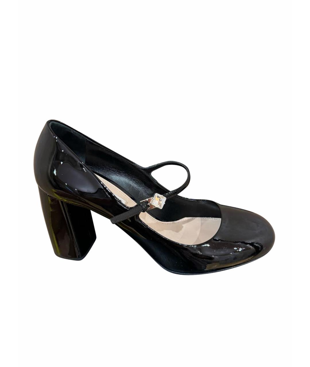 Miu Miu Черные кожаные туфли для женщин купить в интернет магазине с доставкой