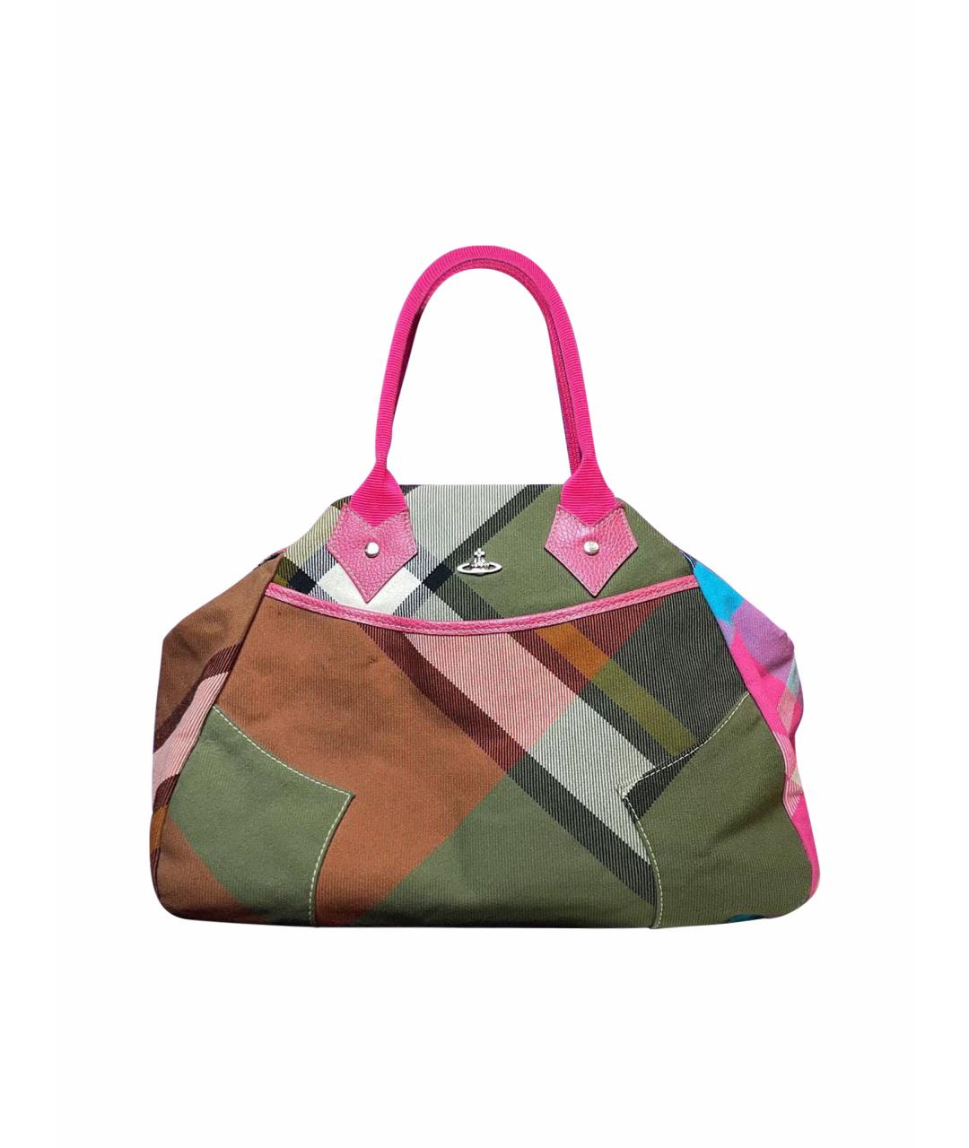 VIVIENNE WESTWOOD Мульти тканевая сумка с короткими ручками для женщин ...
