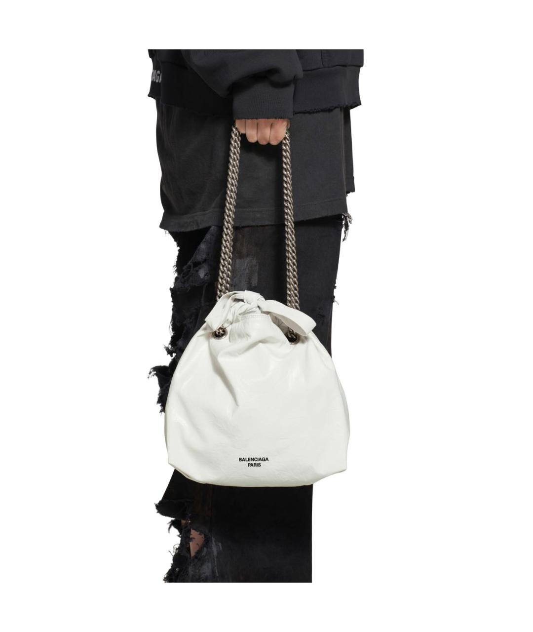 BALENCIAGA Белая кожаная сумка через плечо Crush для женщин – купить в ...