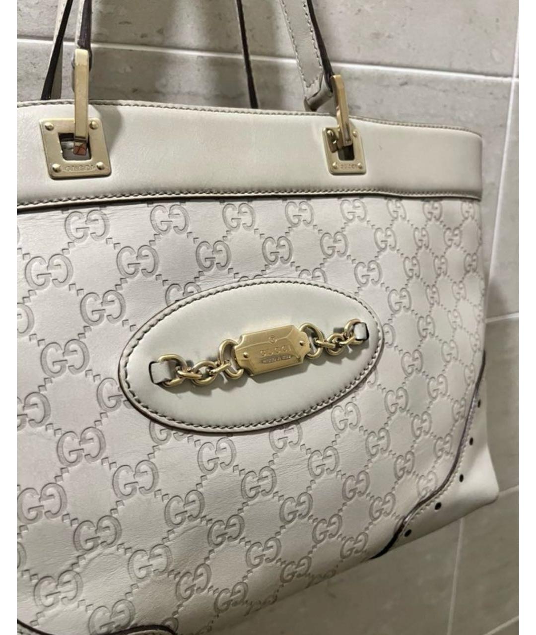 GUCCI Бежевая кожаная сумка тоут для женщин – купить в интернет ...