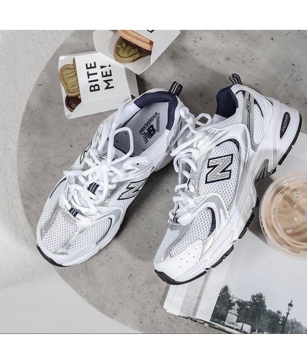 NEW BALANCE Серые кроссовки из искусственной кожи 530 для женщин ...