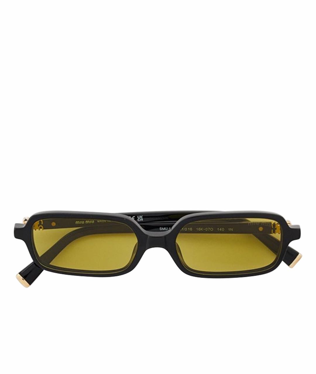 Miu Miu Черные пластиковые солнцезащитные очки для женщин купить в интернет магазине с доставкой
