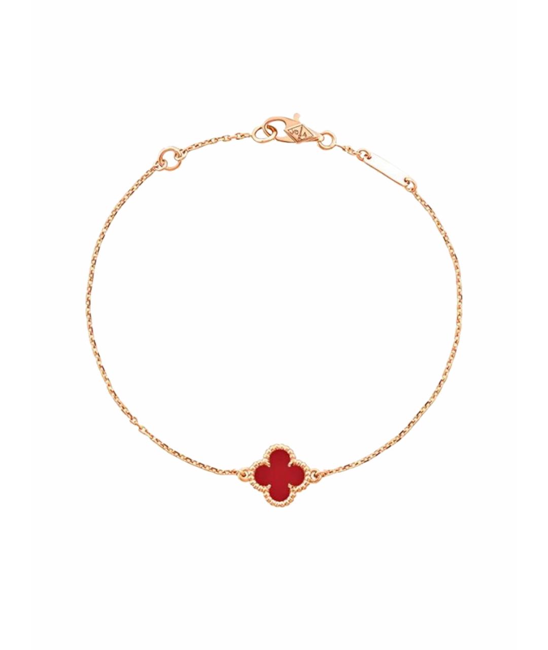 VAN CLEEF & ARPELS Красный браслет из розового золота Alhambra для ...