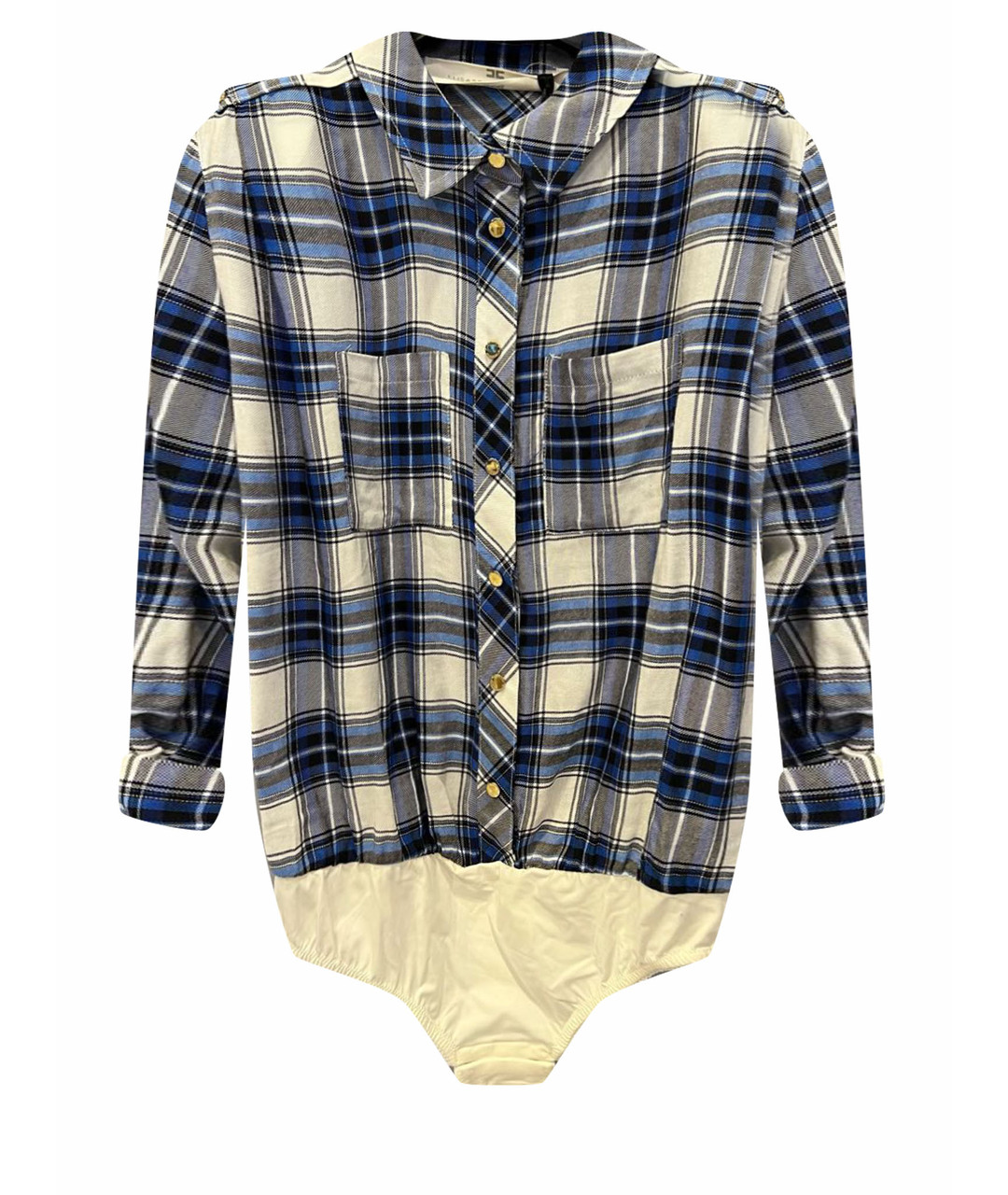 ELISABETTA FRANCHI Голубая хлопковая рубашка для женщин – купить в ...