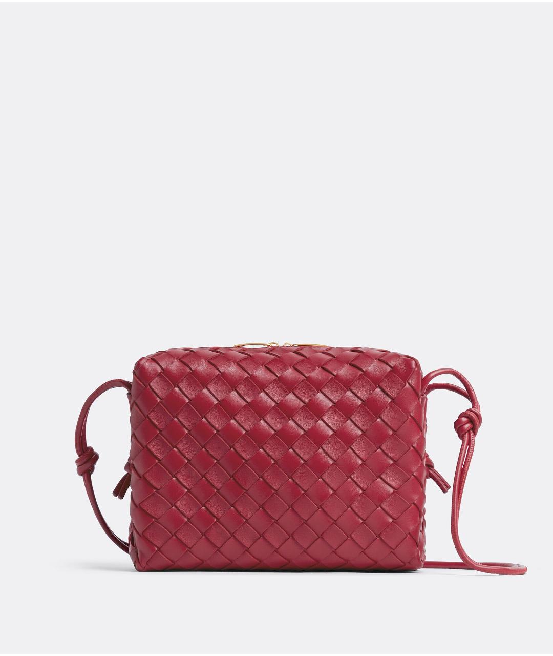 BOTTEGA VENETA Красная кожаная сумка через плечо для женщин – купить в ...