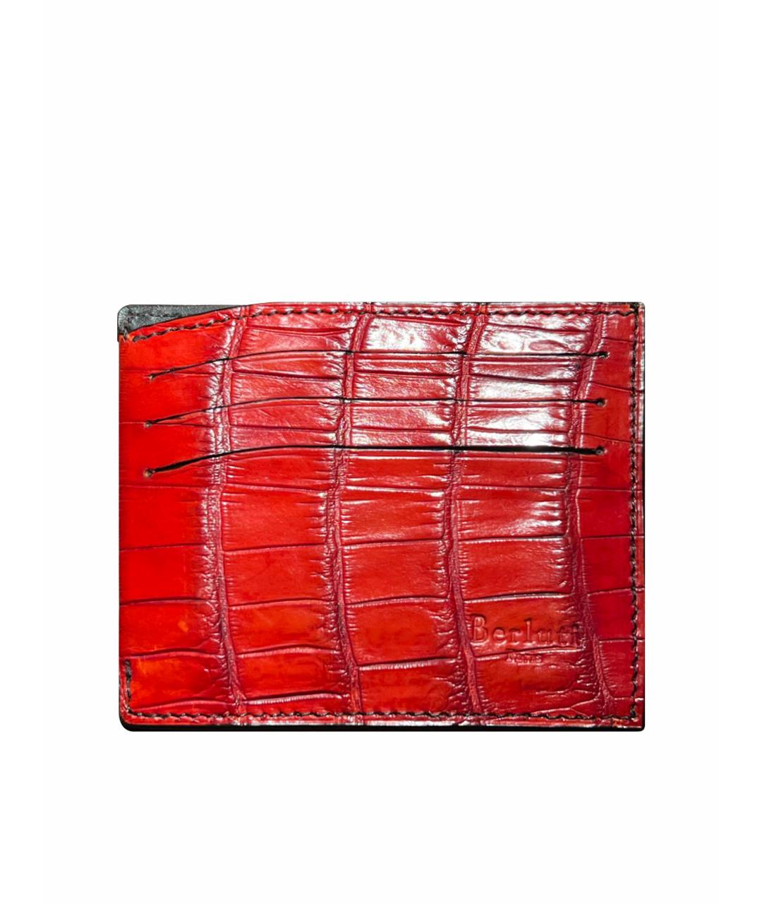 BERLUTI Оранжевый кардхолдер из экзотической кожи для мужчин – купить в ...